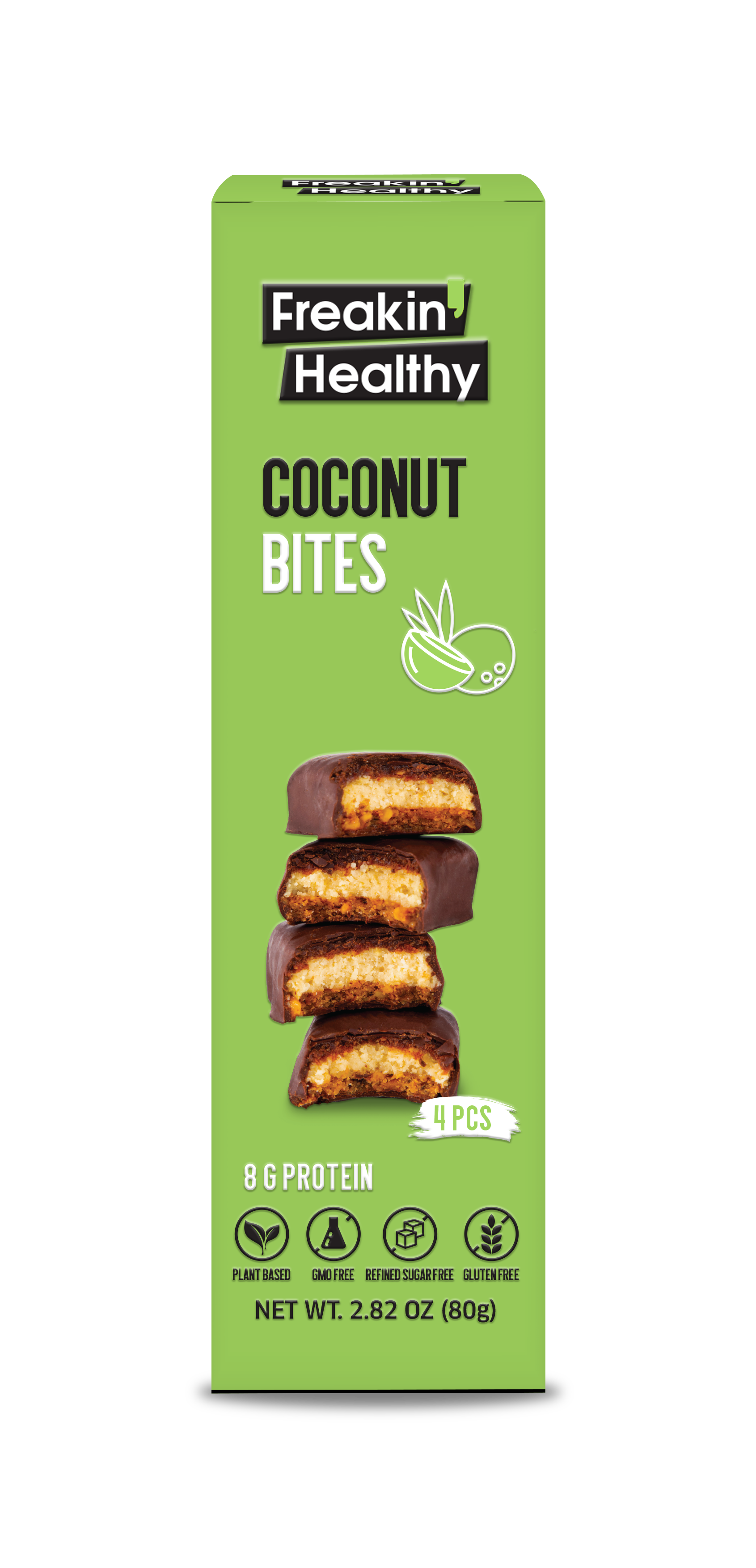 Best Nut Butter Bites – Coconut 80g x 1 box – Freakin Healthy
